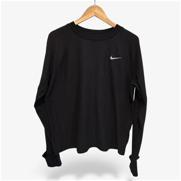 Nike | Tops | Nike Womens Drifit Sphere Thermal Running Top Black Long ...